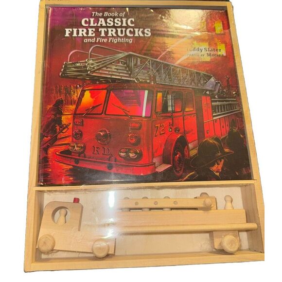 Toys | The Book Of Classic Fire Trucks Fire Fighting Gift Set With ...